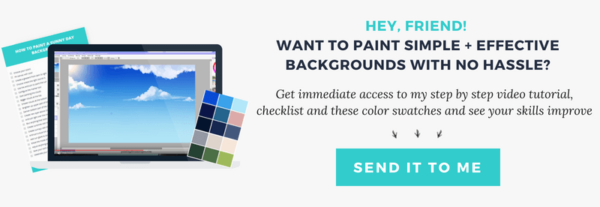 Painting Backgrounds for beginners: How to paint a sunny sky with ...